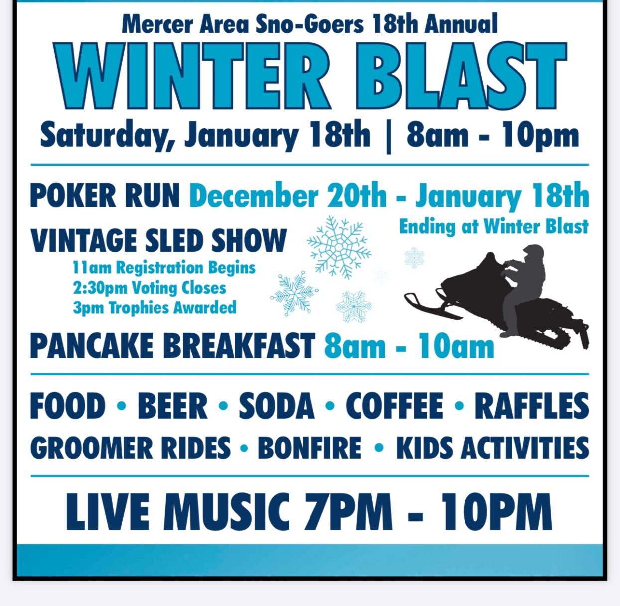 Mercer Area Sno-Goers Winter Blast - FeLiveLife